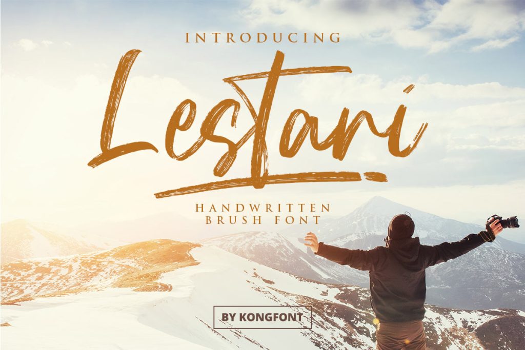 Lestari Handwritten Brush Font - Font Kong
