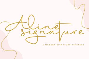 Aline Signature Font - Font Kong