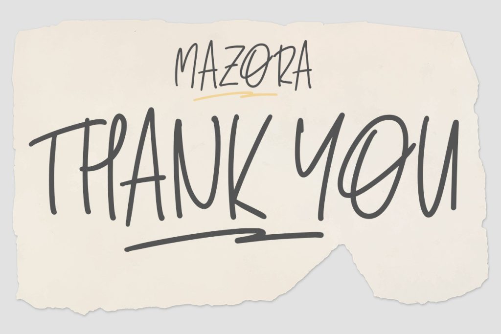 Mazora Monoline Font - Font Kong