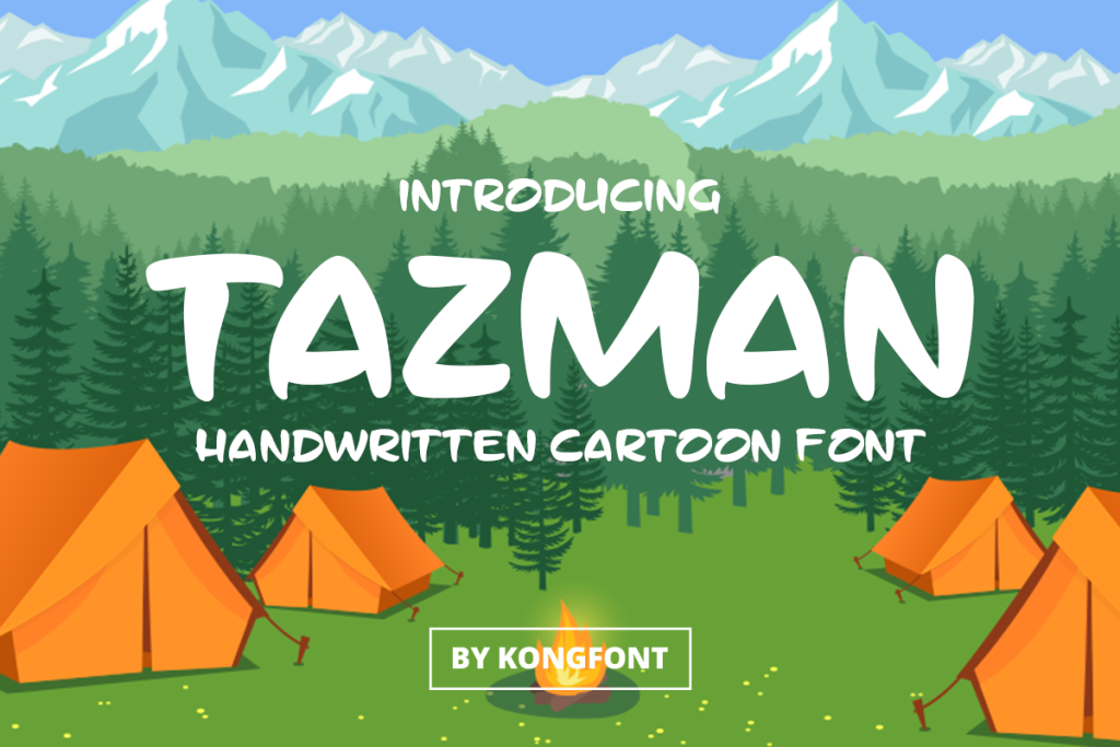Tazman Cartoon Display Font - Font Kong