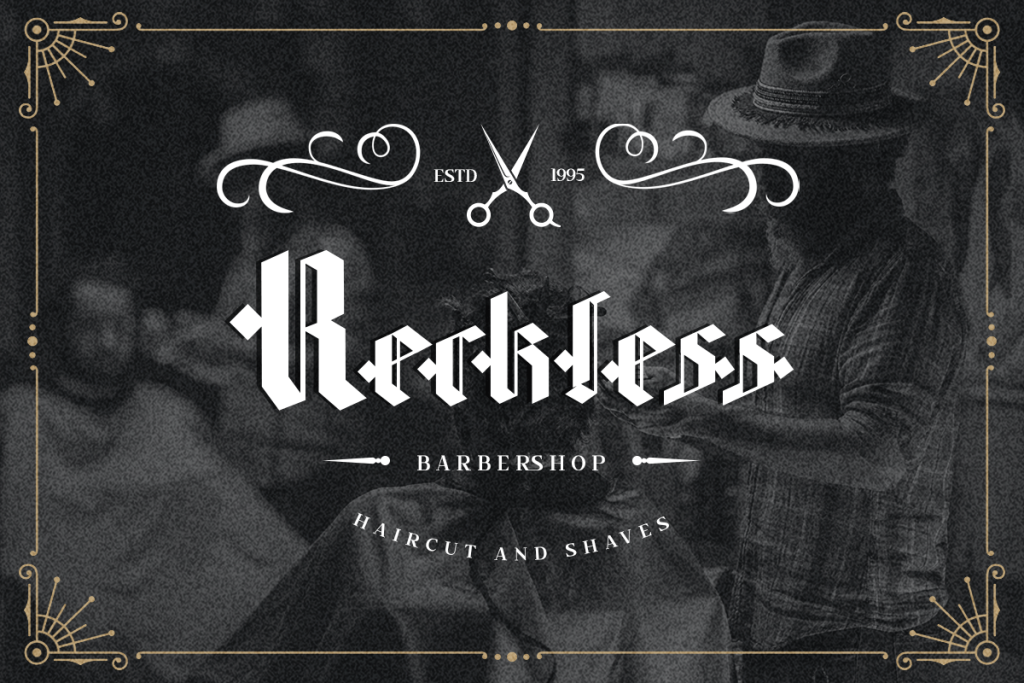 Black Word Blackletter Font - Font Kong