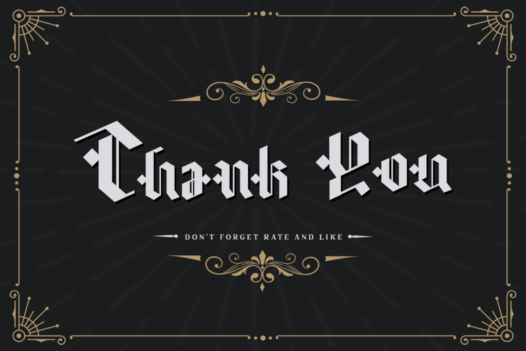 Black Word Blackletter Font - Font Kong