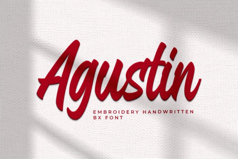 Agustin Embroidery Font, Embroidery Cursive Font, Bx Embroidery Fonts ...