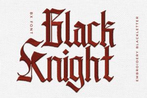 Black Knight Embroidery Font, Embroidery Bx Font, Embroidery ...