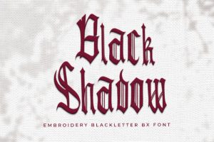 Black Shadow Embroidery Font, Bx Embroidery Fonts, Embroidery ...
