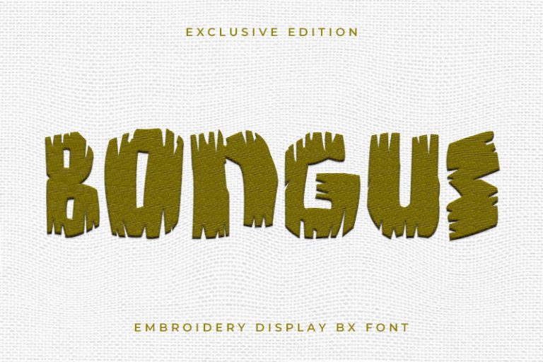 Bongus Embroidery Font, Bx Embroidery Fonts, Embroidery Display Font ...