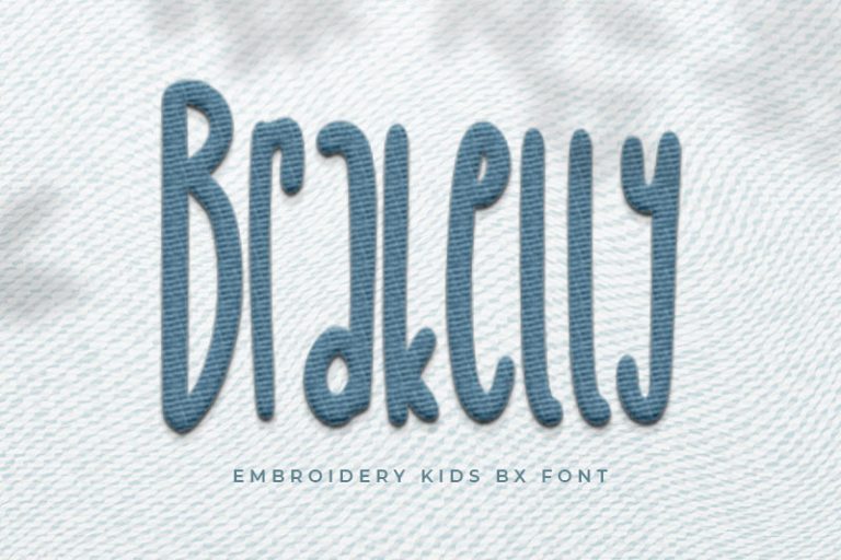 Brakelly Embroidery Font, Embroidery Kids Font, Bx Embroidery Fonts ...