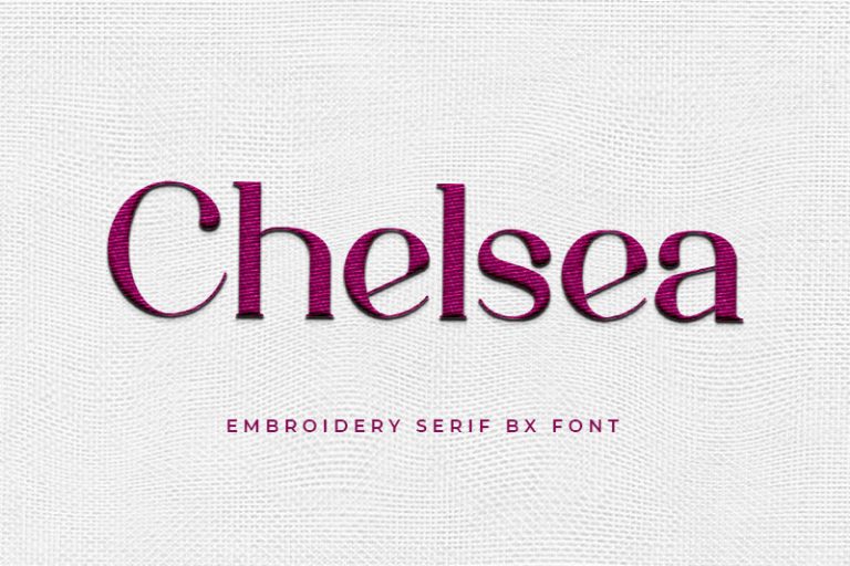 Chelsea Embroidery Font - Font Kong