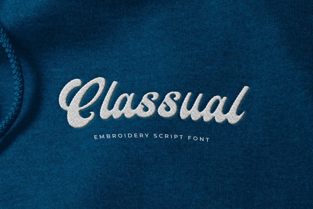 Classual Embroidery Font, Embroidery Script Font, Embroidery Bx Fonts ...