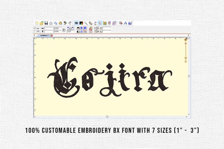 Cojira Embroidery Font, Bx Embroidery Fonts, Embroidery Blackletter ...
