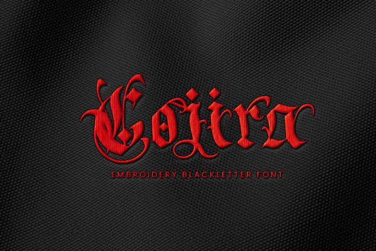 Cojira Embroidery Font, Bx Embroidery Fonts, Embroidery Blackletter ...