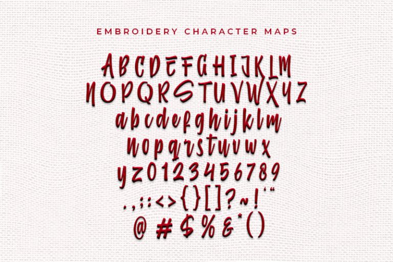 Comfortune Script Embroidery Font, Hand Embroidery Fonts, Bx Embroidery ...