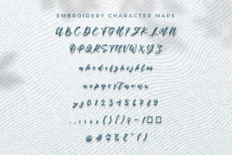 Handy Mattea Embroidery Font, Embroidery Handwritten Script Font, Bx ...