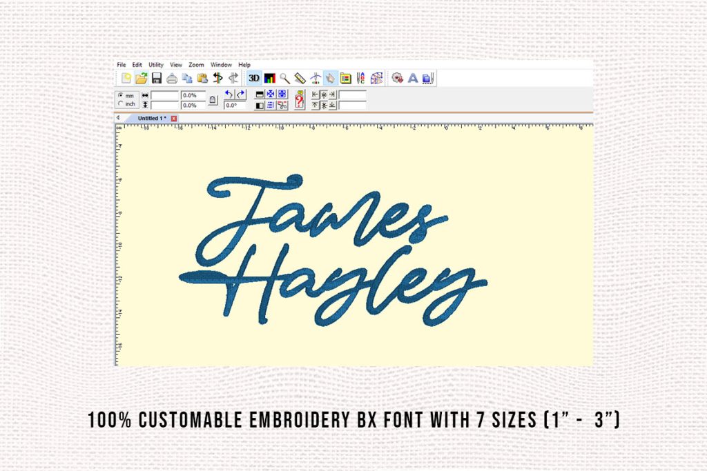 James Hayley Embroidery Font, Embroidery Script Font, Embroidery Bx ...