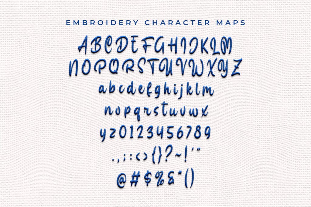 Mas Karebet Embroidery Font, Embroidery Handwritten Script Font, Bx ...