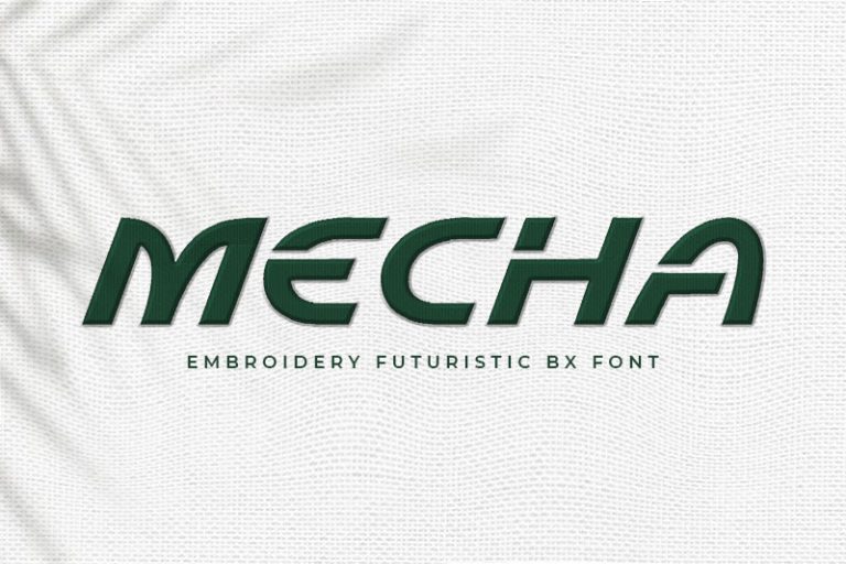 Mecha Embroidery Font, Embroidery Futuristic Font, Bx Embroidery Fonts ...