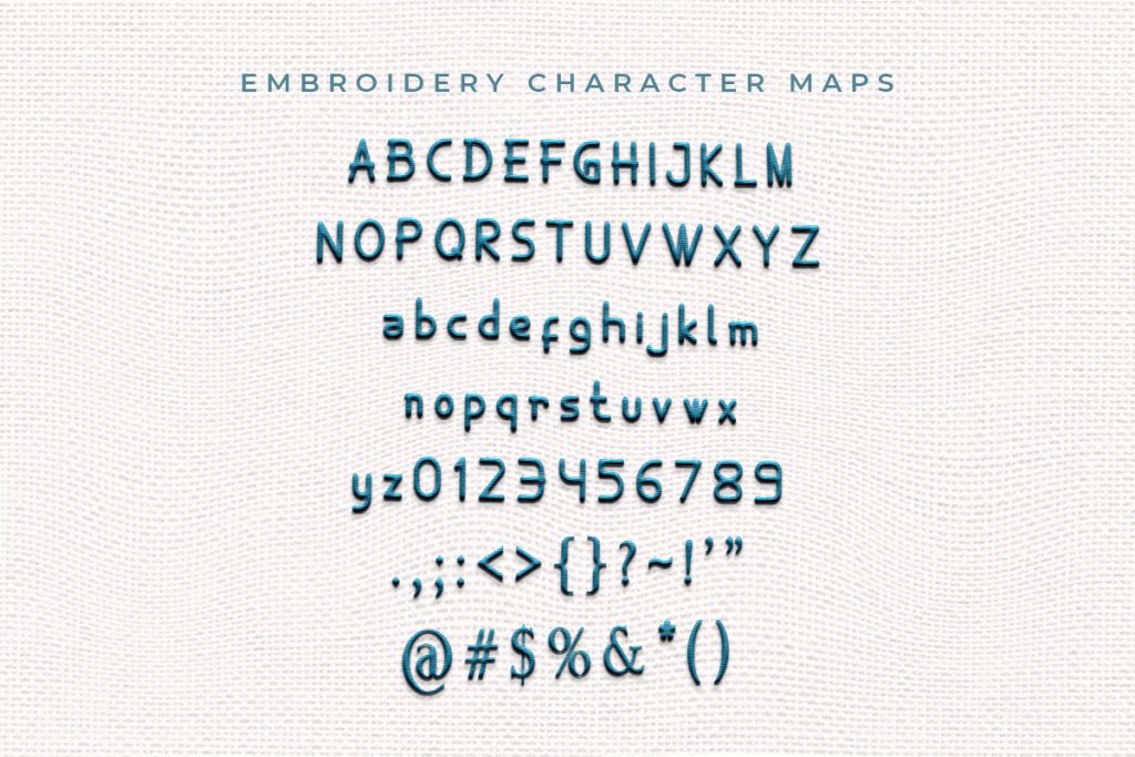 Orcef Bold Embroidery Font, Embroidery Sans Serif Font, Bx Embroidery ...