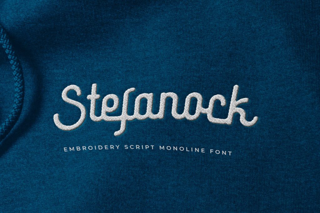 Stefanock Embroidery Font, Embroidery Cursive Font, Embroidery Bx Font ...