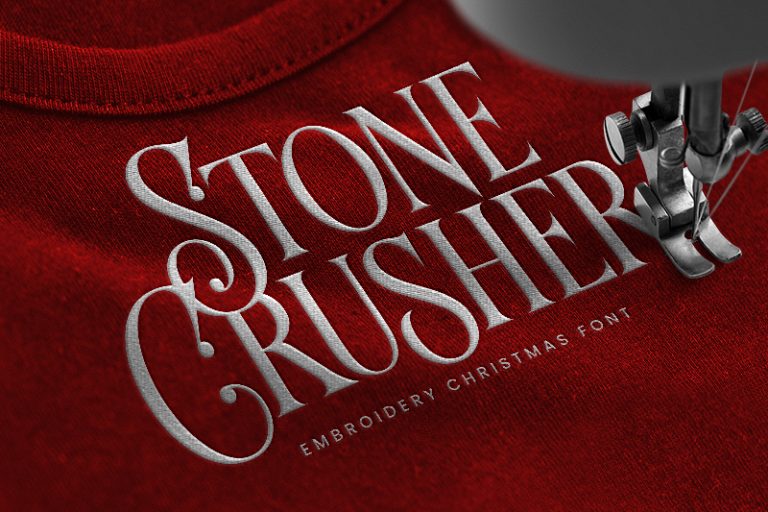 Stone Crusher Embroidery Font, Embroidery Bx Font, Embroidery Serif ...