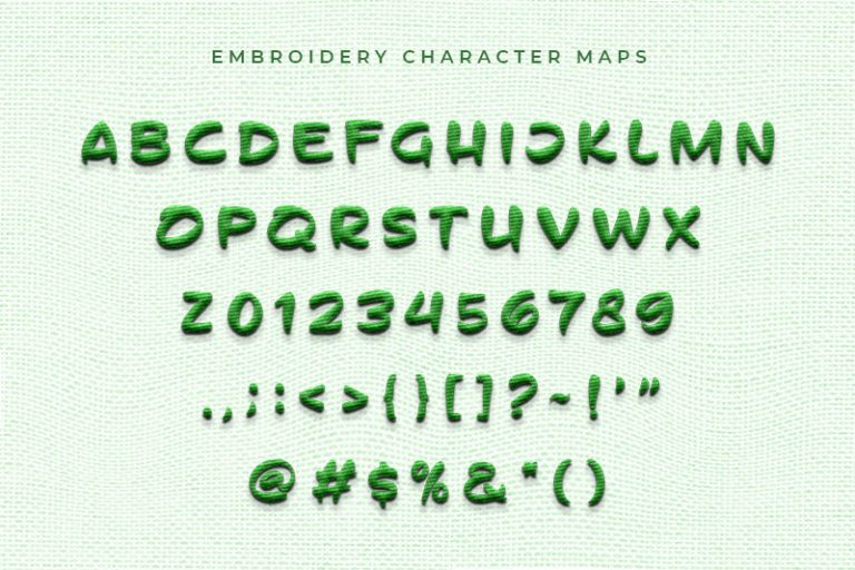 Tazman Embroidery Font - Font Kong
