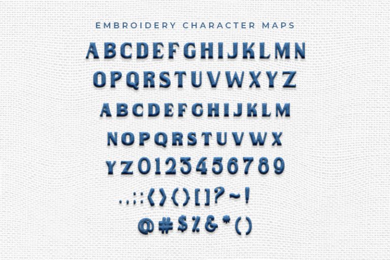 Wilson Hawk Embroidery Font - Font Kong