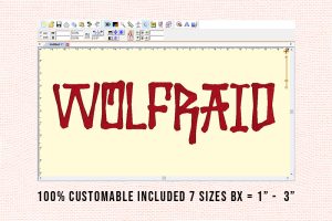 Wolfraid Embroidery Font - Font Kong