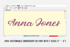 Anna Jones Embroidery Font, Embroidery Script Font, Bx Embroidery Fonts ...