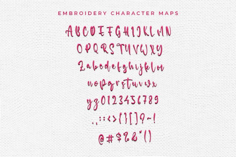 Courtney Embroidery Font, Embroidery Handwritten Script Font, Bx ...