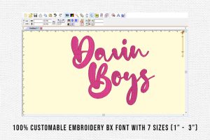 Davin Boys Embroidery Font, Embroidery Script Font, Bx Embroidery Fonts ...