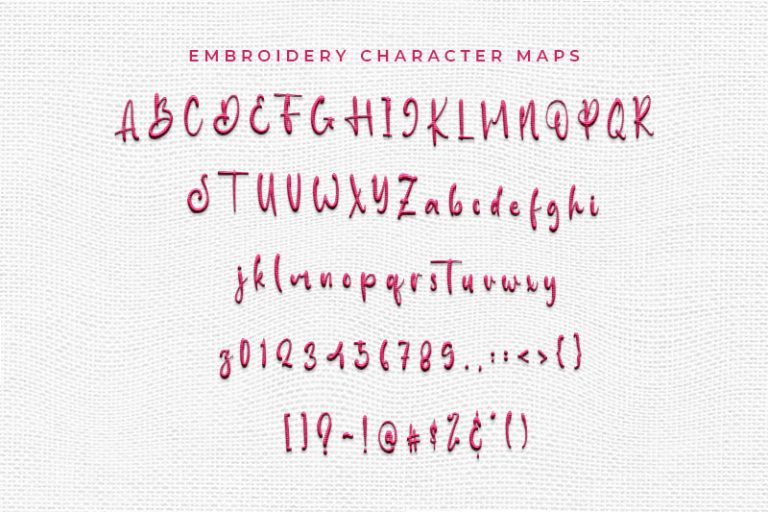 Diagonal Embroidery Font, Embroidery Script Font, Bx Embroidery Fonts ...