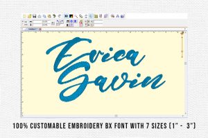 Erica Gavin Embroidery Font, Embroidery Script Font, Bx Embroidery ...