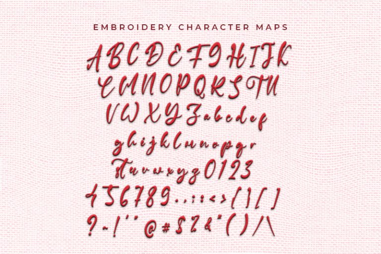 Gina Sean Embroidery Font, Embroidery Handwritten Script Font, Bx ...