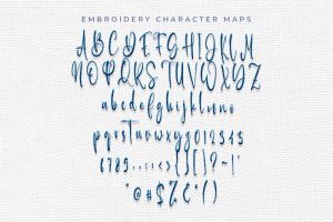Jude Duncan Embroidery Font, Embroidery Handwritten Script Font, Bx ...