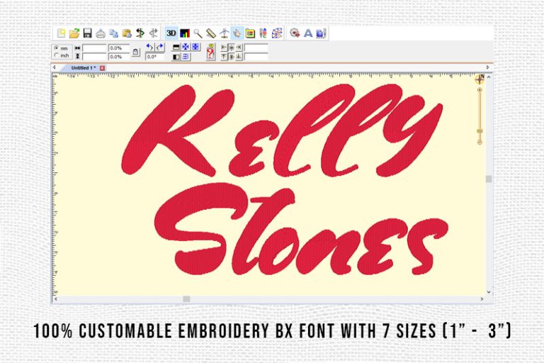 Kelly Stones Embroidery Font, Embroidery Handwritten Script Font, Bx ...