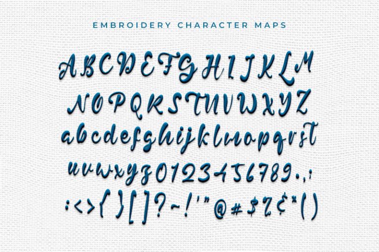 Wayne Grout Embroidery Font, Embroidery Script Font, Bx Embroidery ...