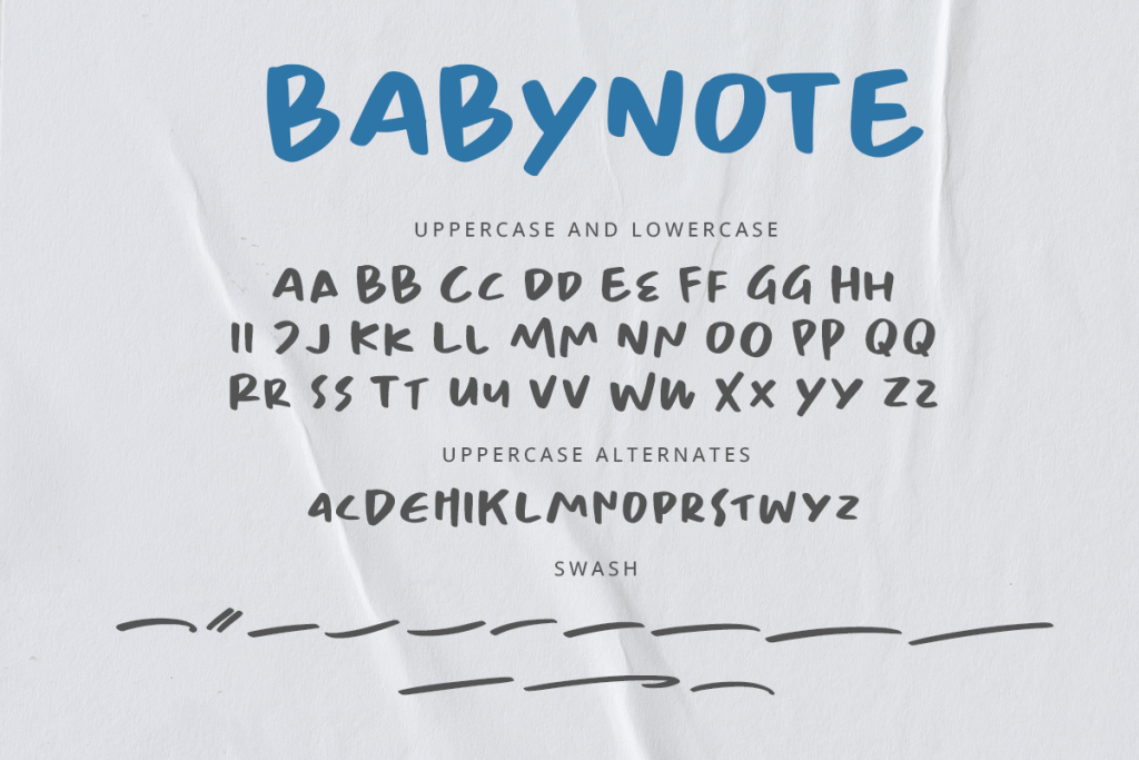 Babynote Modern Kids Font - Font Kong