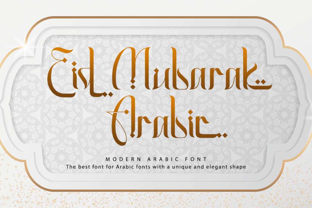 Eid Mubarak Arabic Modern Arabic Font - Font Kong