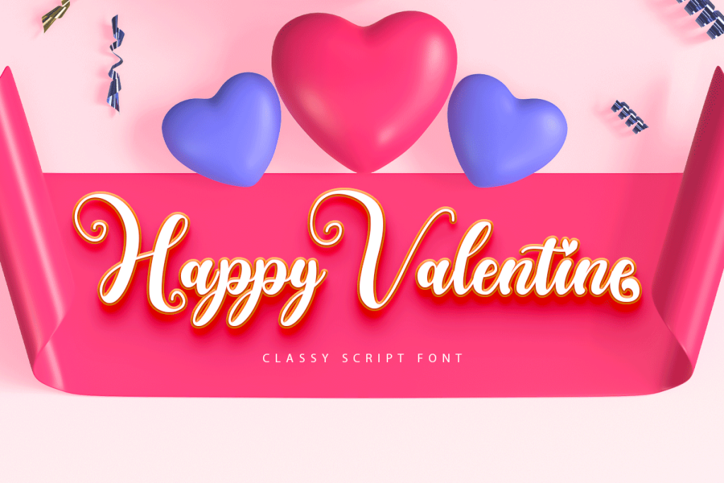 Happy Valentine Modern Script Font - Font Kong