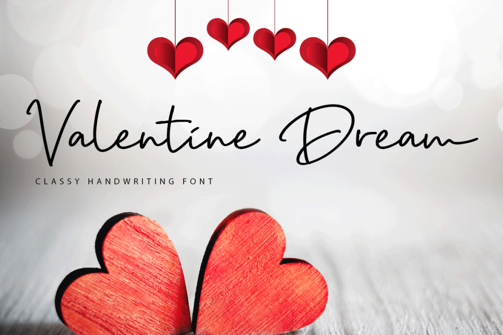 Valentine Dream Modern Script Font - Font Kong