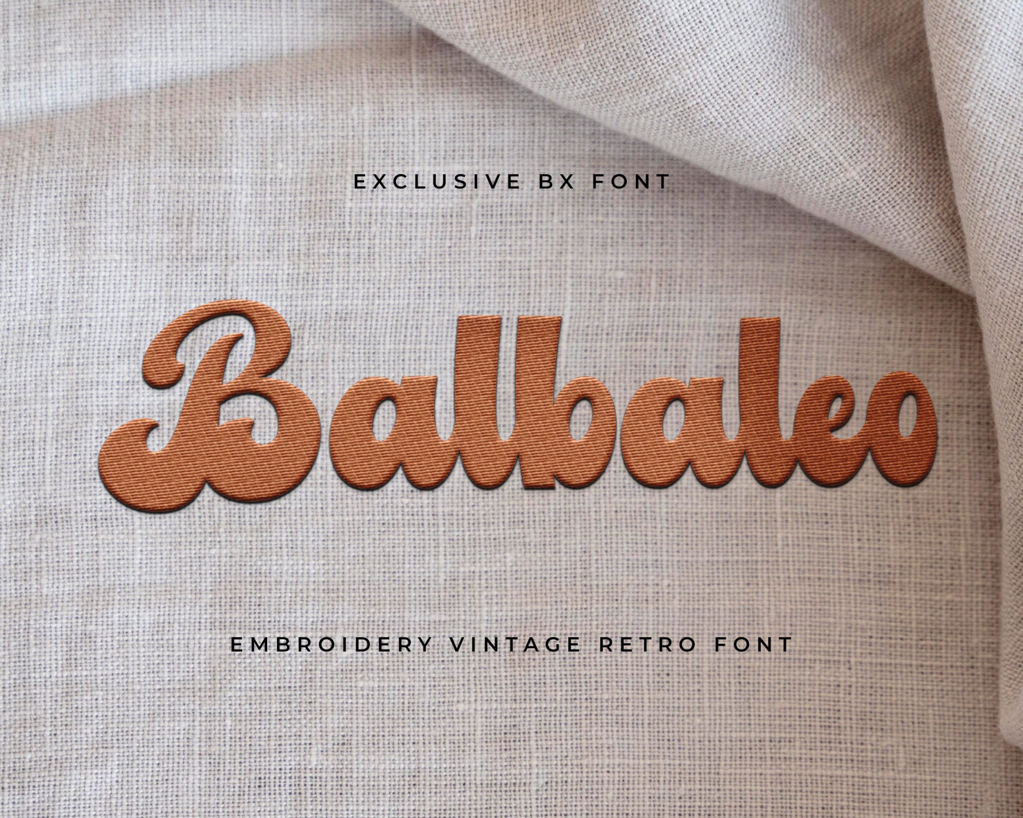 Balbaleo Embroidery Font, Embroidery Handwriting Font, Retro Embroidery ...