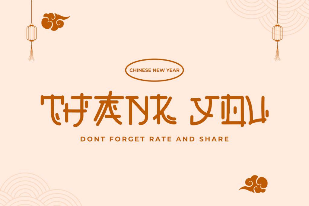 Chinese New Year Modern Chinese Font - Font Kong