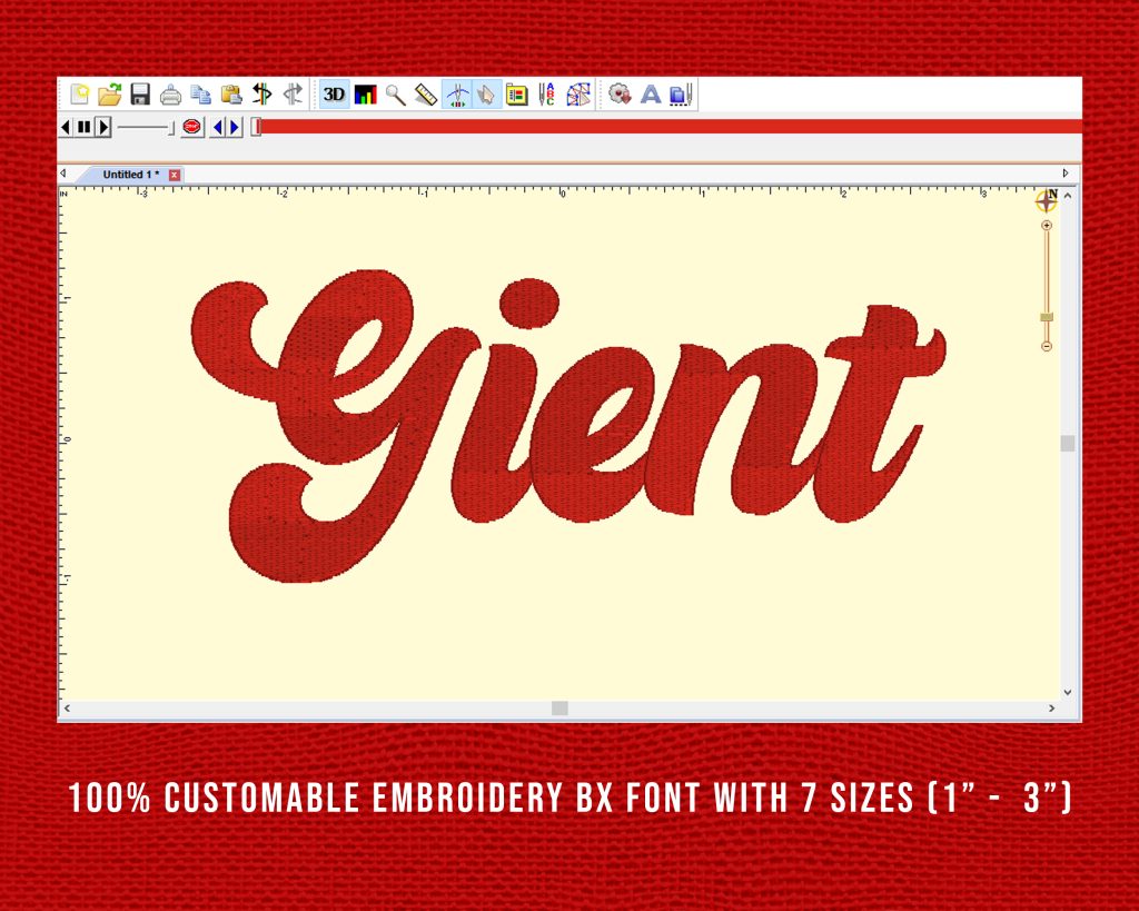 Gient Embroidery Font, Embroidery Handwriting Font, Retro Embroidery ...