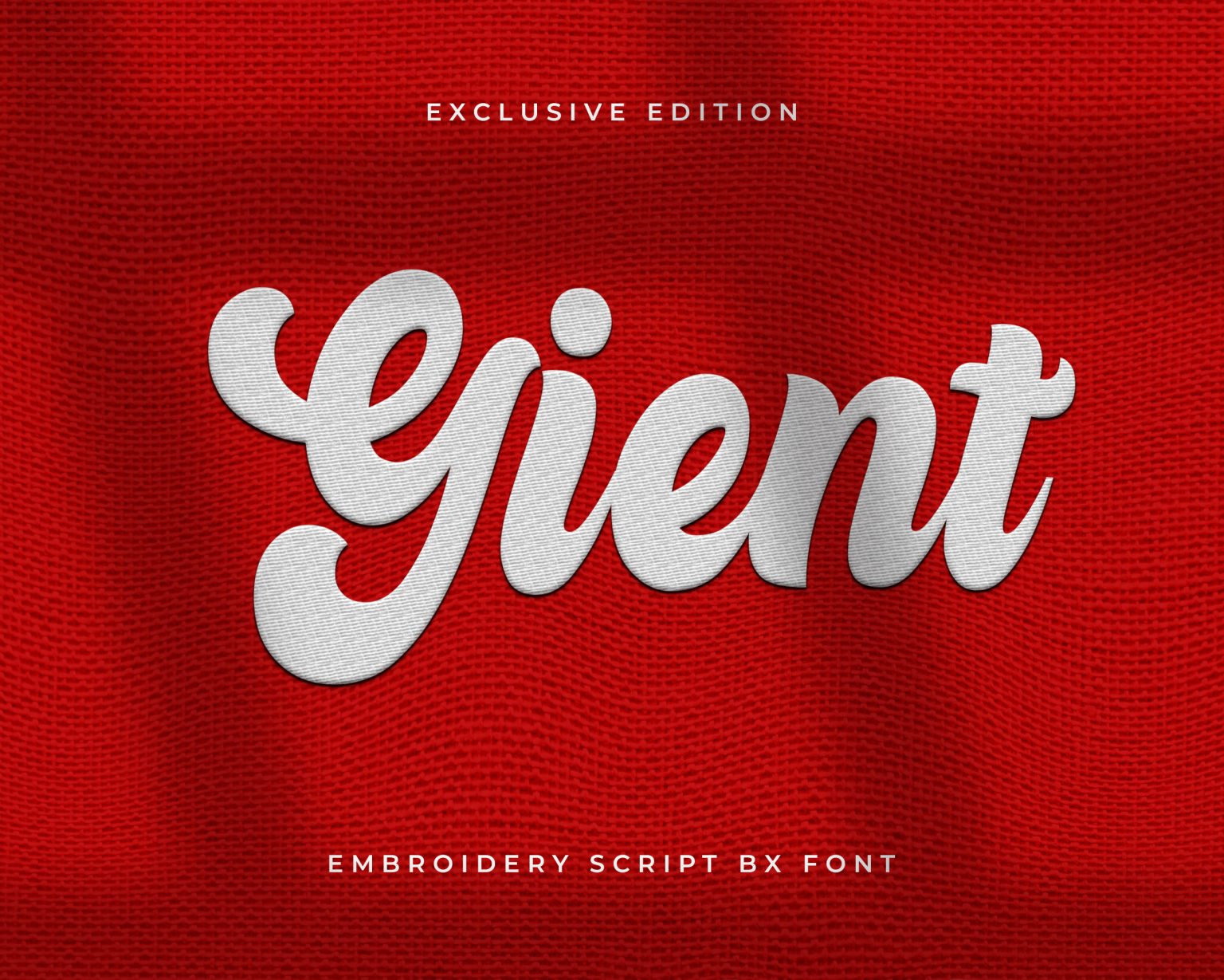 Gient Embroidery Font, Embroidery Handwriting Font, Retro Embroidery ...