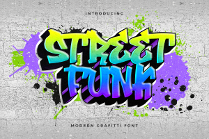 StreetFunk Graffiti Modern Graffiti Font - Font Kong