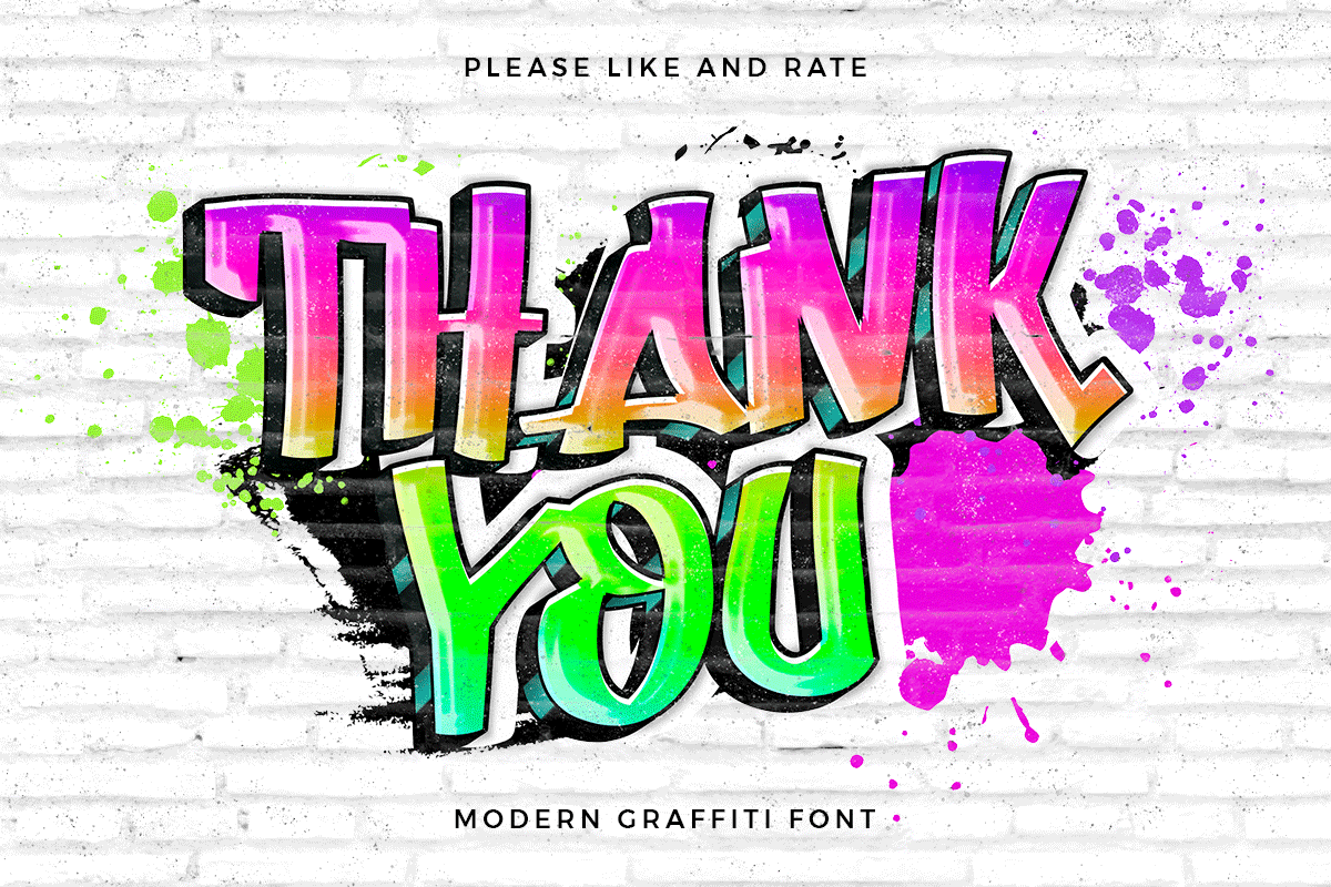 Urban Graffiti Modern Graffiti Font - Font Kong