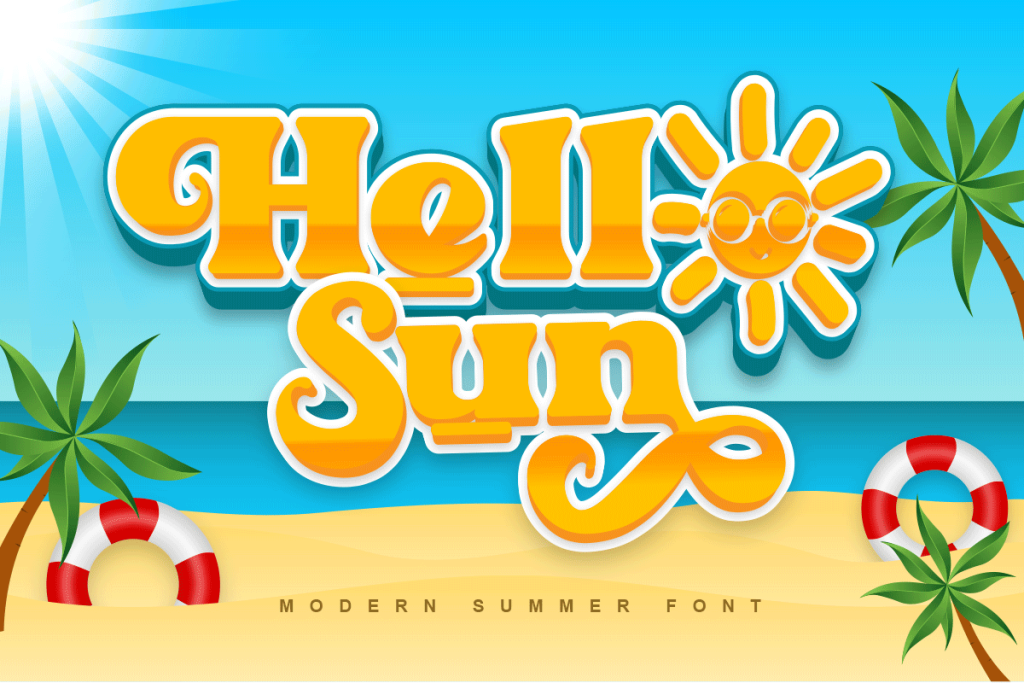 Hello Sun Modern Summer Font - Font Kong