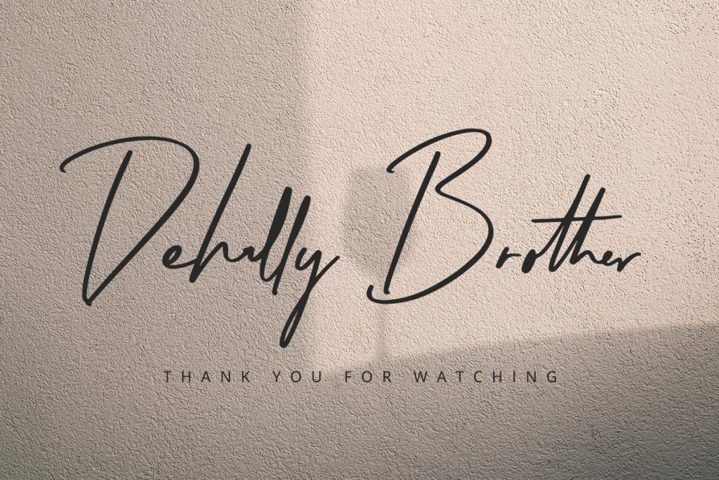 Dehally Brother Classy Script Font - Font Kong