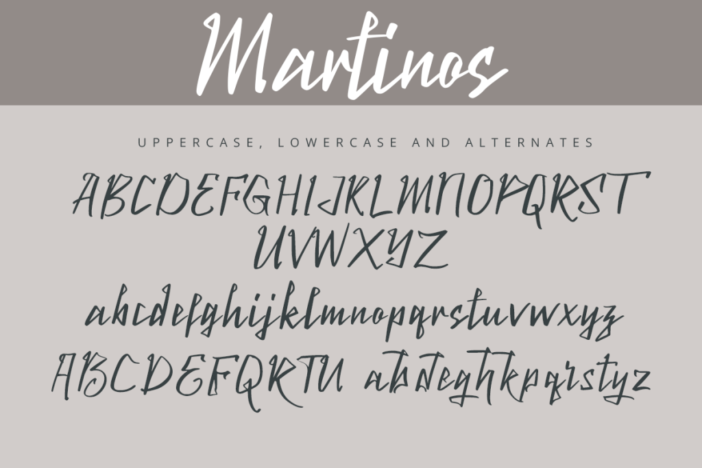 Martinos Modern Handwritten Font - Font Kong