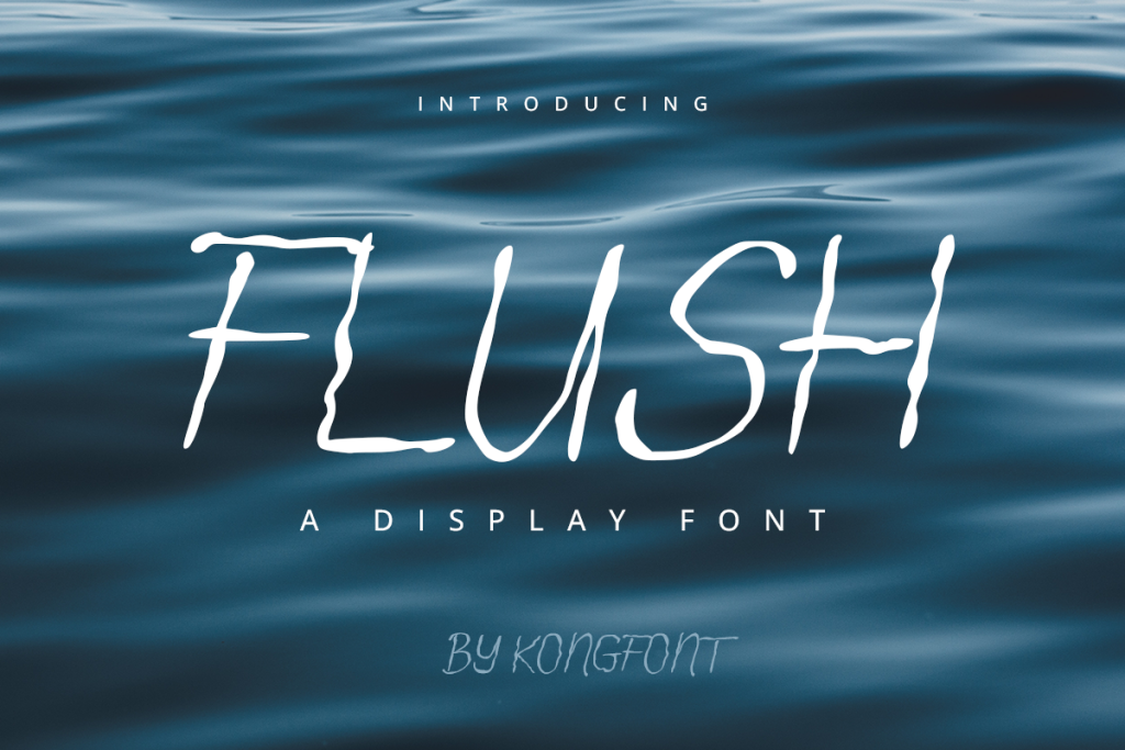 Flush Modern Display Decorative Font - Font Kong