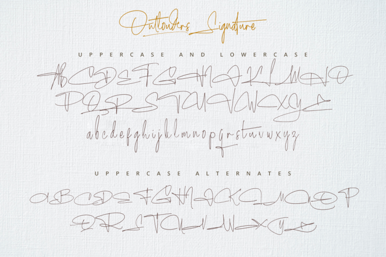 Outlouders Signature Classy Handwritten Script Font - Font Kong